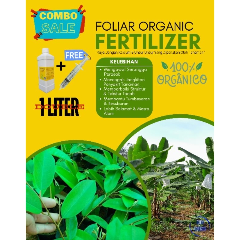 COMBO DOUBLE 1L ☆ FOLIAR 100% ORGANIK | ORGANIC FOLIAR FERTILIZER ...