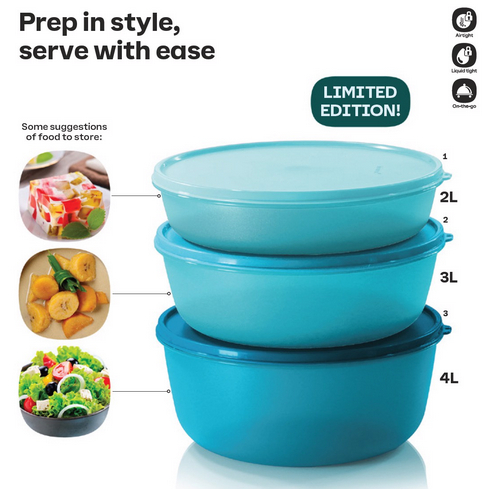 *3L 1pc*Tupperware Modular Bowl Large Set 2L/3L/4L | Shopee Malaysia