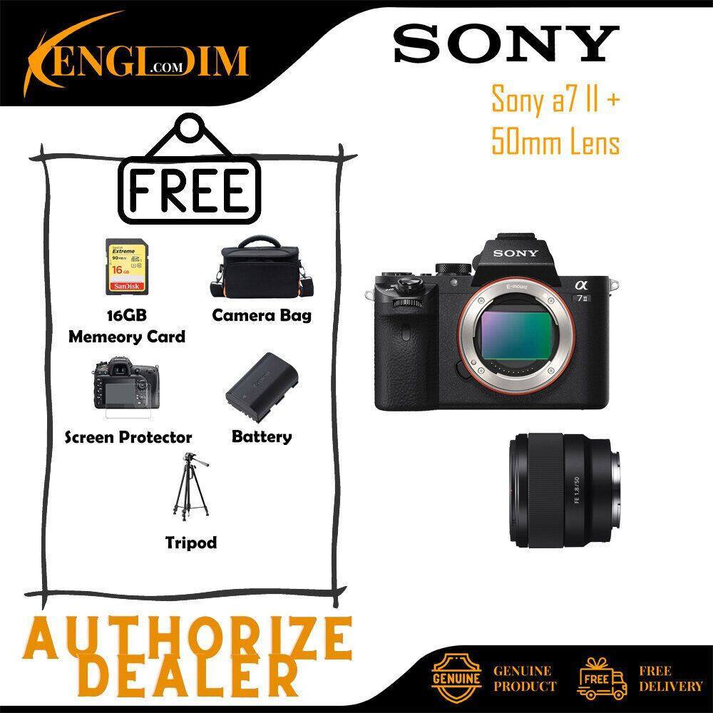Sony A7 Mark II / A7M2 / A7M2 / A7 II Mirrorless Camera + FE 50mm F/1.8 (Sony Malaysia Warranty ...