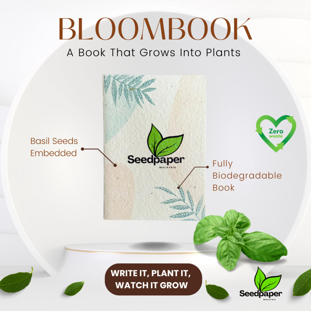 Plantable Notebook Eco-friendly Biodegradable Sustainable SEED Book ...