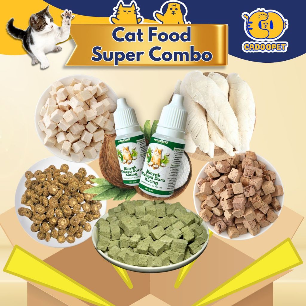 Super Combo Booster Gemok Cat Food Freeze Dried Chicken Breast Cat ...