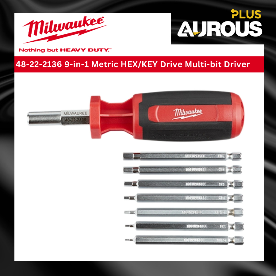 MILWAUKEE 9 IN 1 HEX KEY MULTI-BIT DRIVER SET (48-22-2136) | Shopee ...