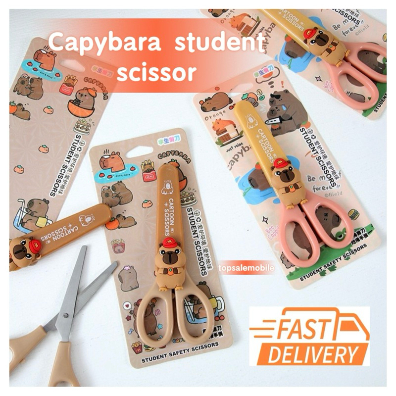 Capybara kuromi melody cinnamoroll scissors paper cutting student ...
