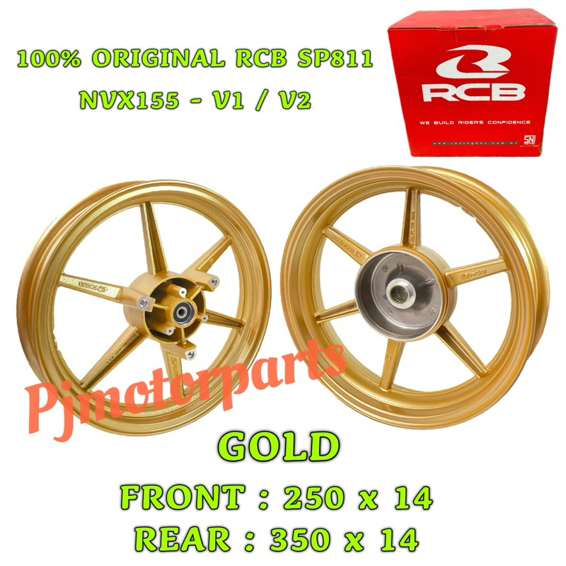 YAMAHA NVX155 V1 V2 AEROX (100% ORIGINAL RCB SP811)1SET PNP GOLD FRONT ...