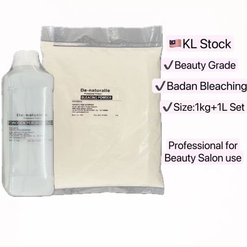 KL Stock Badan Bleaching Powder and Hydrogen Peroxide Set for Body ...