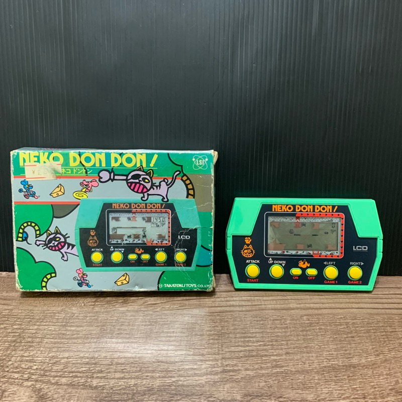 Takatoku Neko Don Don Mini Arcade LCD Handheld 1980s Game & Watch ...