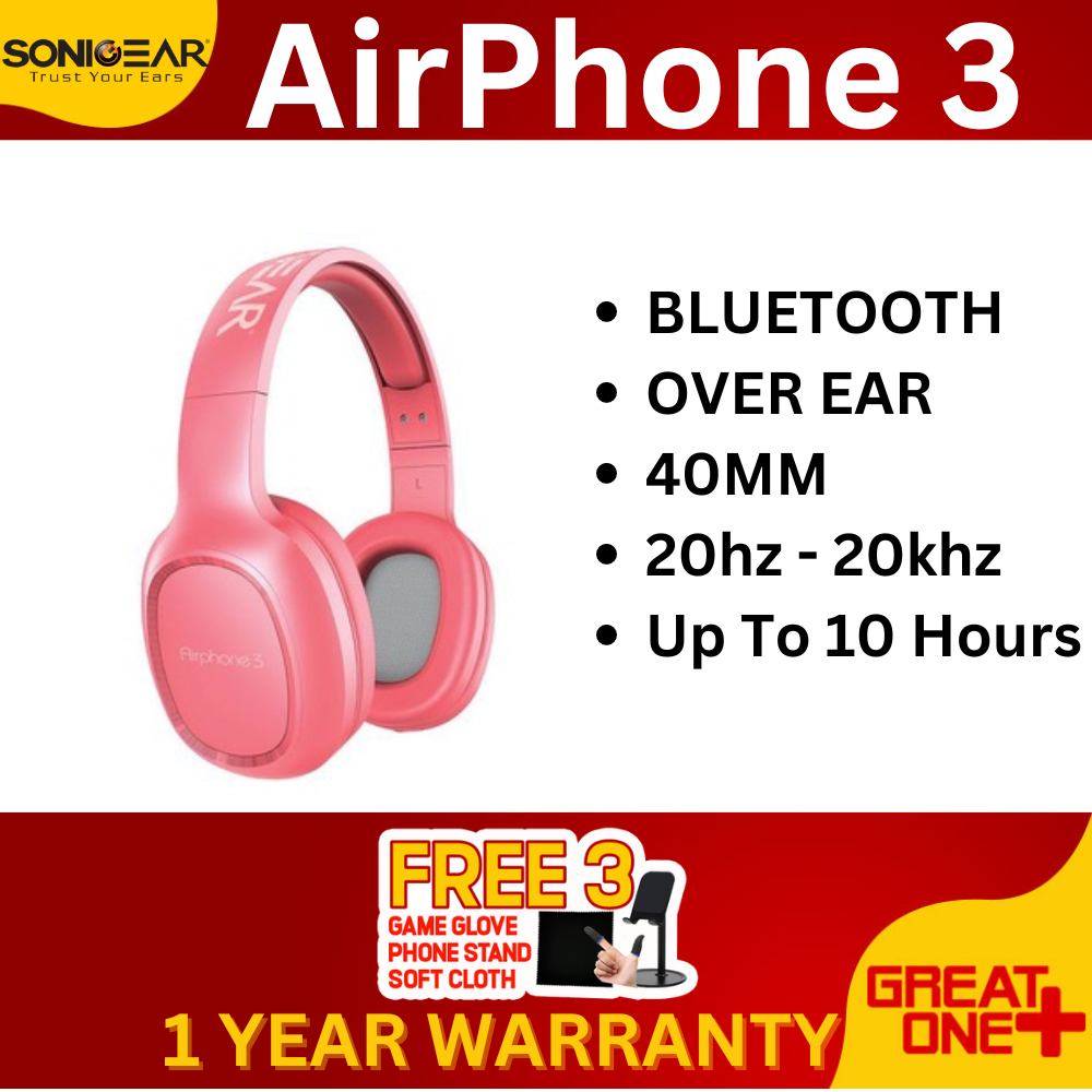 SonicGear AirPhone 3 Bluetooth Headphones with Mic Built In ...