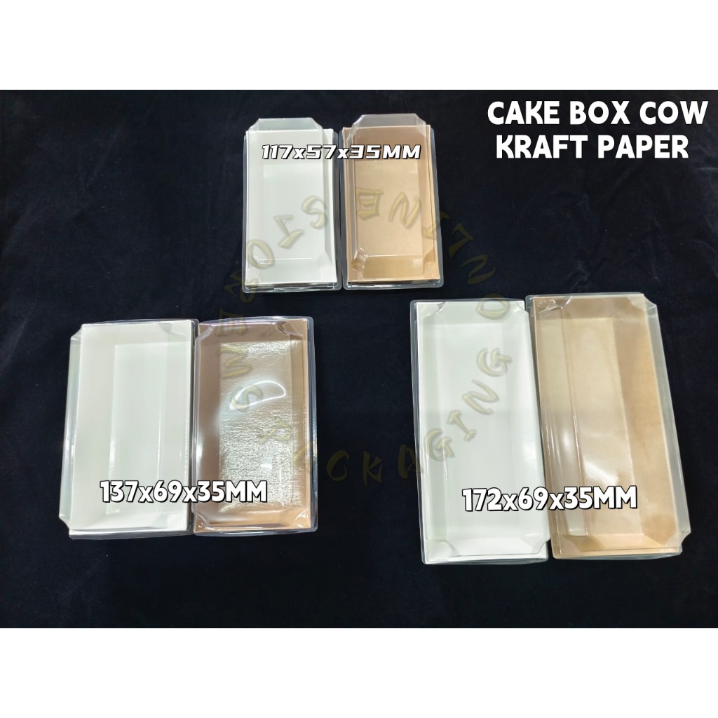 (50pcs±) Kraft/White Paper Square and Rectangular Cake Box / Sandwich ...