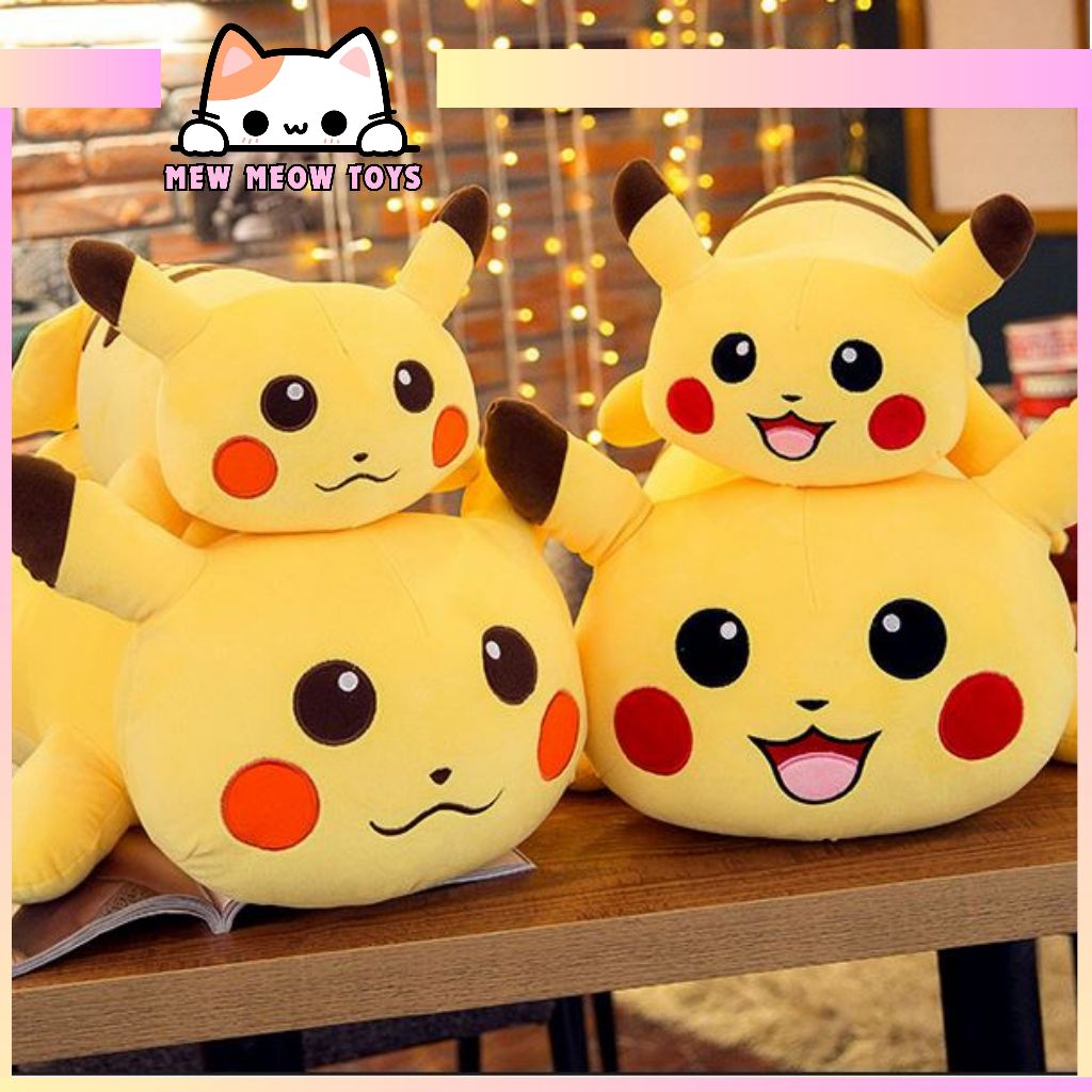 [MEW] Sleeping Pikachu Doll Pillow Hug Cute 50cm Pokemon Toys Stuffed ...