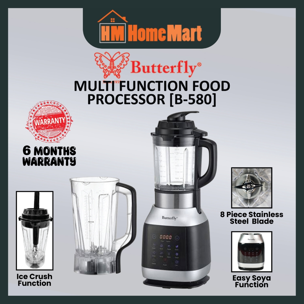 BUTTERFLY B-580 Multi-function Food Processor (1 Year Warranty) | Shopee Malaysia
