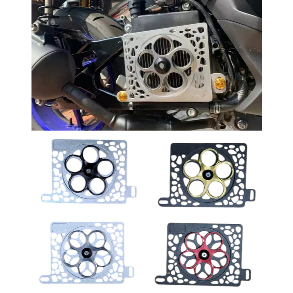 NMAX V2 V3 NVX V2 Radiator cover penutup radiat lengan CNC alloy 2024 ...