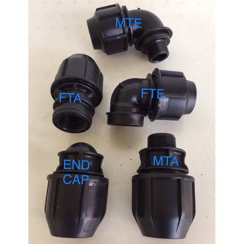 PN16 POLY MTA FTA MTE FTE POLY END CAP Poly male socket Poly female ...