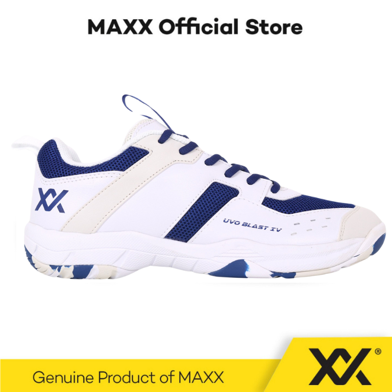 MAXX Sport Shoes UVO BLAST IV - (White - Navy) | Shopee Malaysia