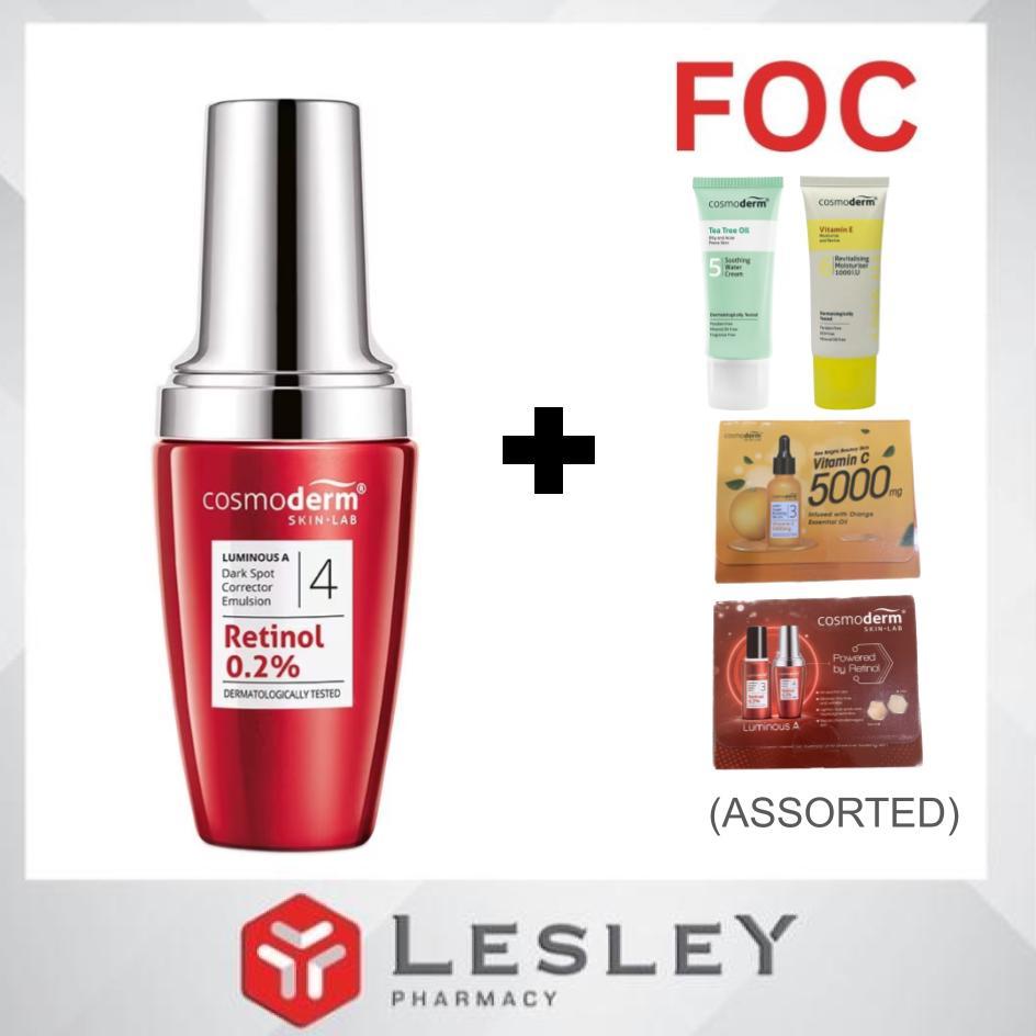 COSMODERM LUMINOUS A DARK SPOT CORRECTOR EMULSION 30ML + FOC 1pcs ...