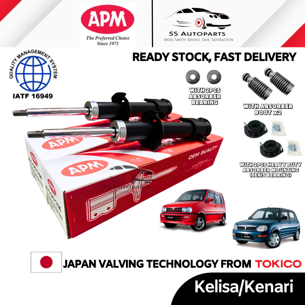APM Perodua Kelisa, Kenari Front (Depan) Oil, Rear (Belakang) Gas & Oil ...