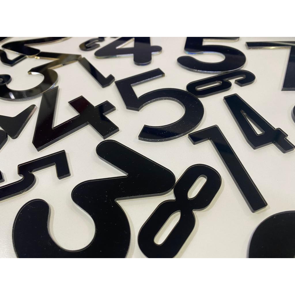 acrylic home number / plate number / black acrylic. | Shopee Malaysia