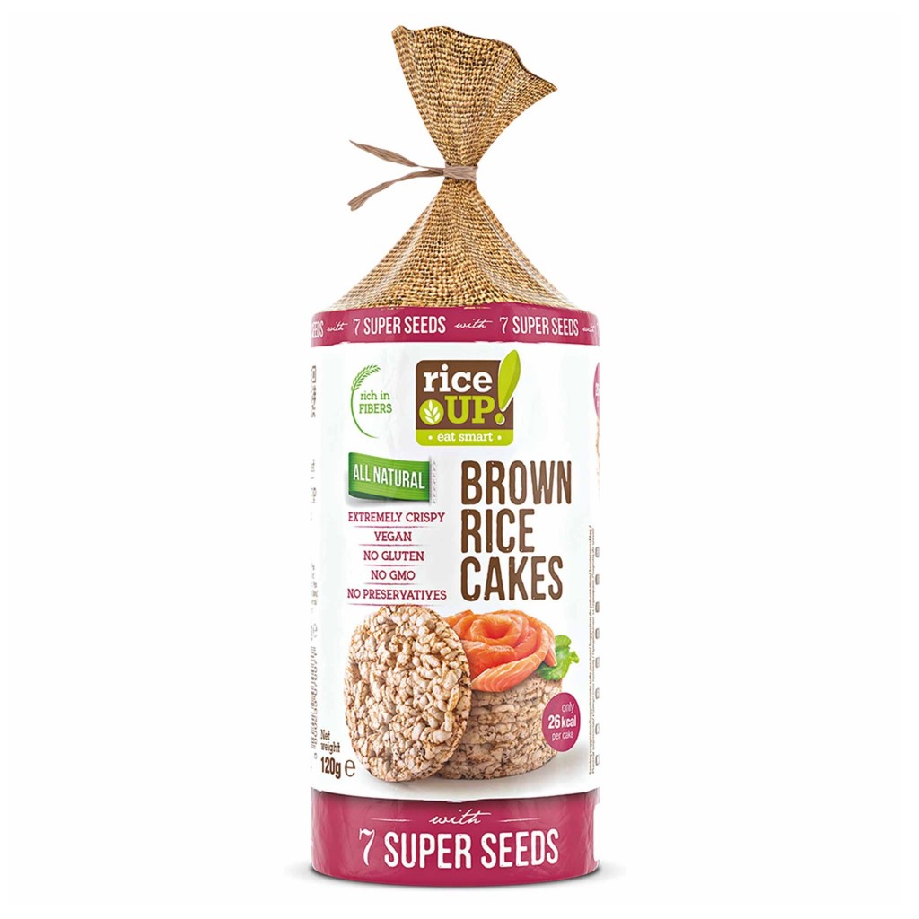RiceUP Brown Rice Cakes, 7 Super Seeds, 120g | Shopee Malaysia