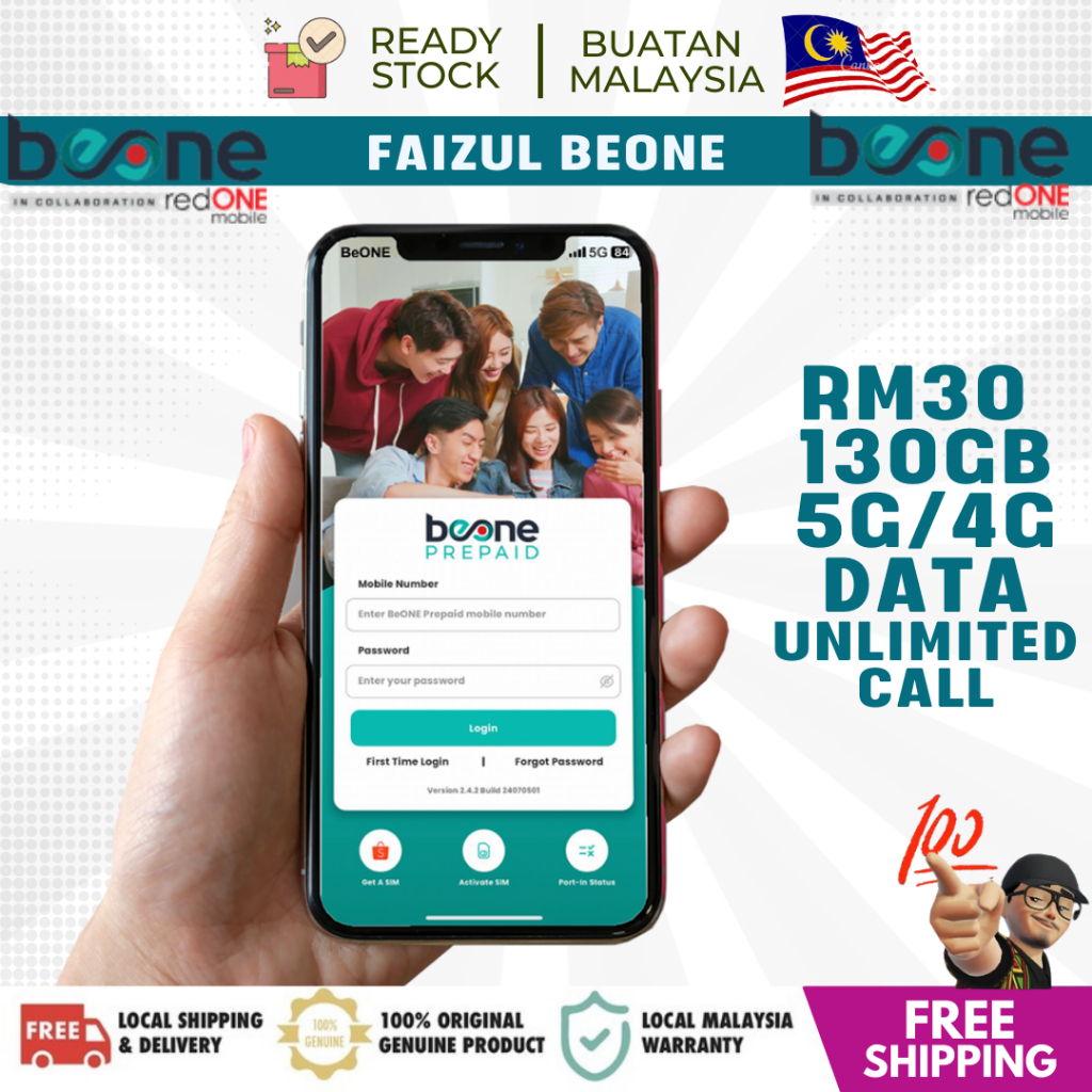 Prepaid RM30 BeONE Sim 5G Termurah di Malaysia Unlimited Data & Call ke ...