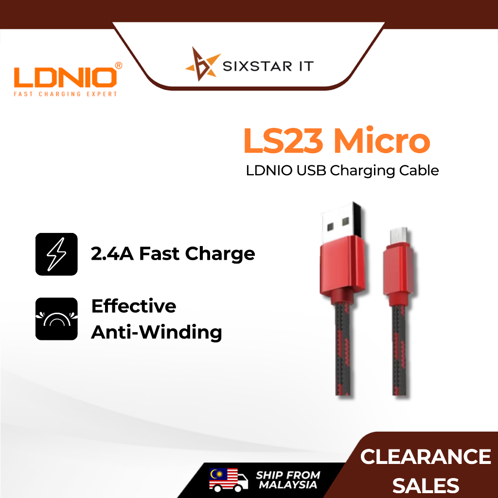 LDNIO Cable LS23 Micro USB Cable 2.4A Cable Charging 1 Meter (No ...