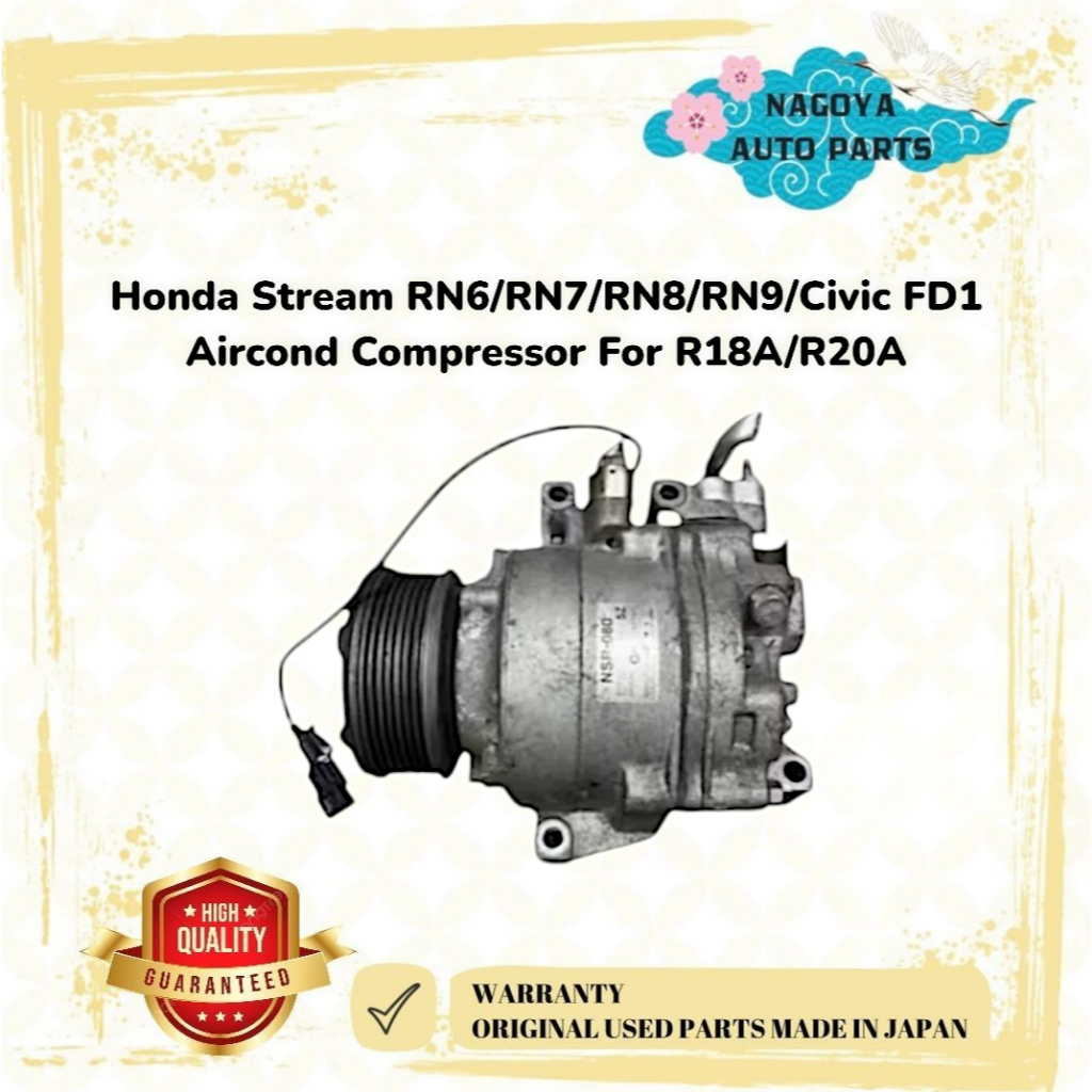 Honda Stream RN6/RN7/RN8/RN9/Civic FD1 Aircond Compressor For R18A/R20A ...