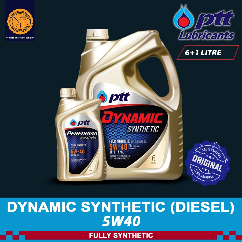 5W40 PTT DYNAMIC SUPER COMMONRAIL SYNTHETIC(DIESEL) 6+1L | Shopee Malaysia