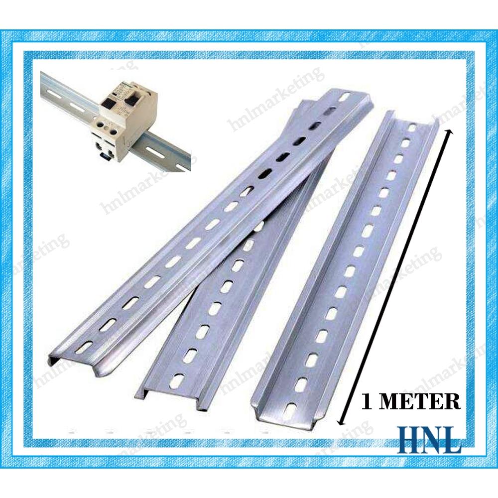 MCB ELCB BOX ALUMINIUM DIN RAIL / DIN MOUNTING RAIL SILVER 1METER ...