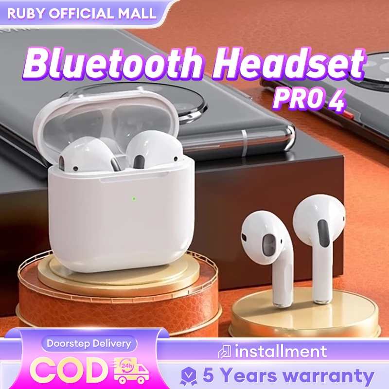 Mini Pro 4 Tws Bluetooth Headset In-Ear Waterproof Earbuds 5.0 ...