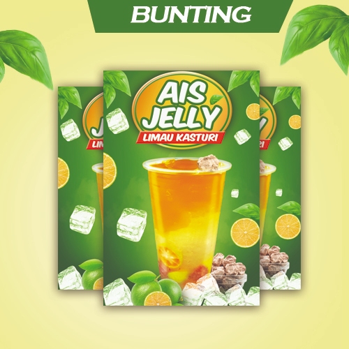 Banner Bunting Ais Air Jelly Limau Kasturi Asam Boi murah menarik ...