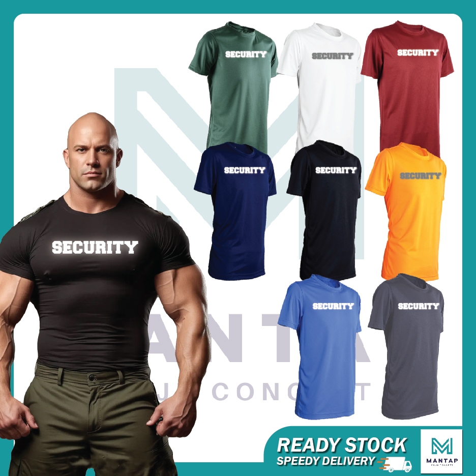 Security RELECTIVE t-shirt jersey Security | Microfiber quick dry ...