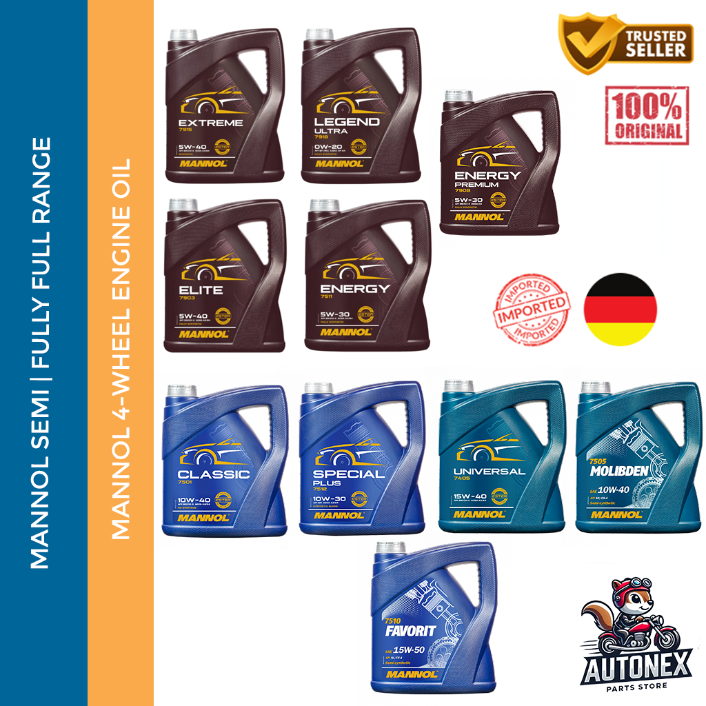 Mannol Energy , Legend Ultra, Extreme , Elite Fully Synthetic 4 Liter ...