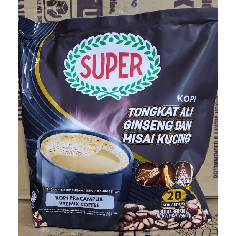 Super kopi tongkat ali ginseng dan misai kucing 20s | Shopee Malaysia