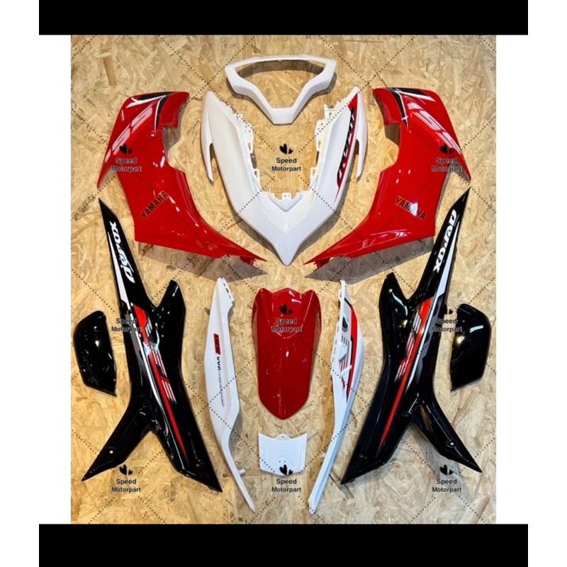 COVER SET NVX V2 PALING MURAH NEW AEROX RED WHITE | Shopee Malaysia