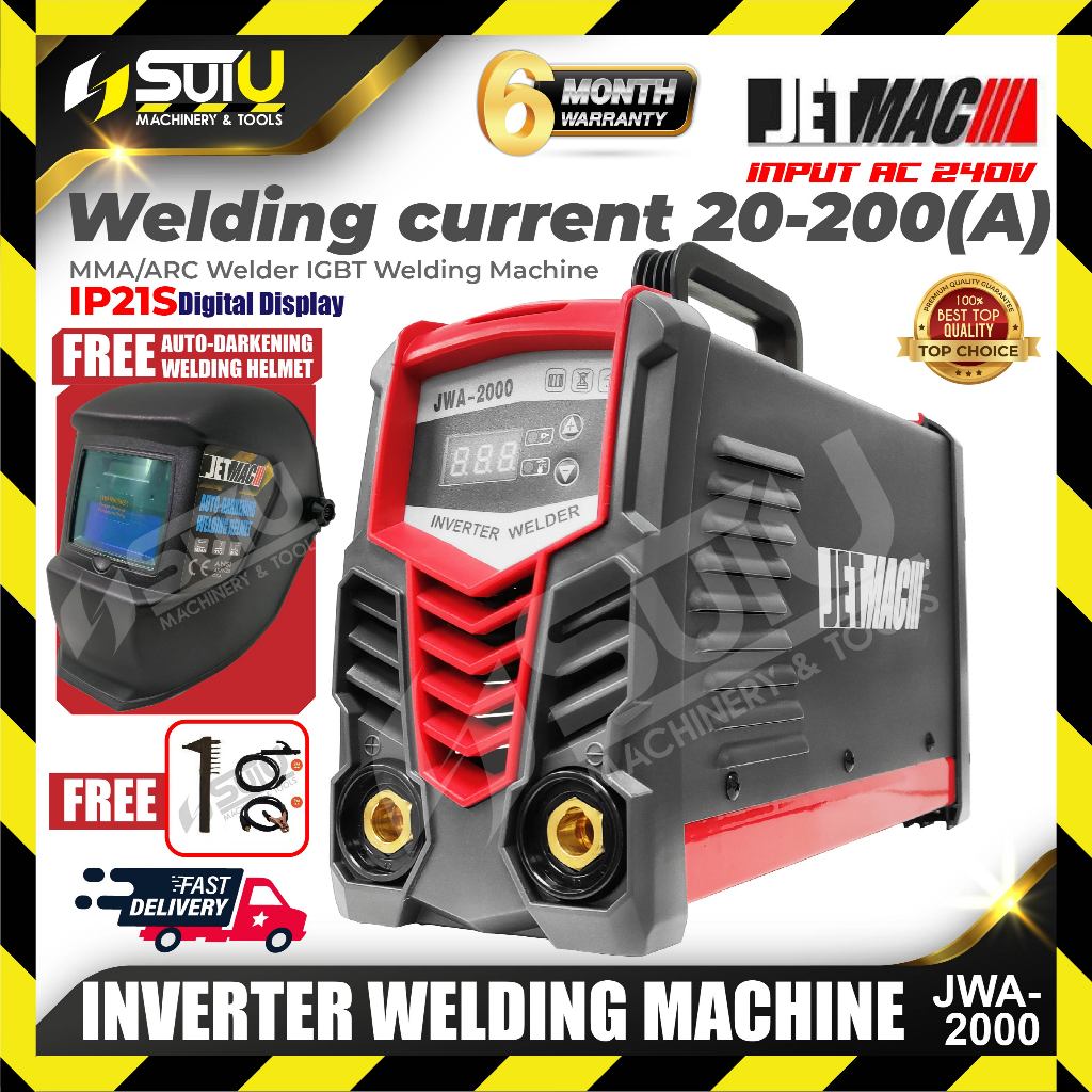 JETMAC JWA2000 MMA200 Inverter Welding Machine ( Package ) | Shopee ...