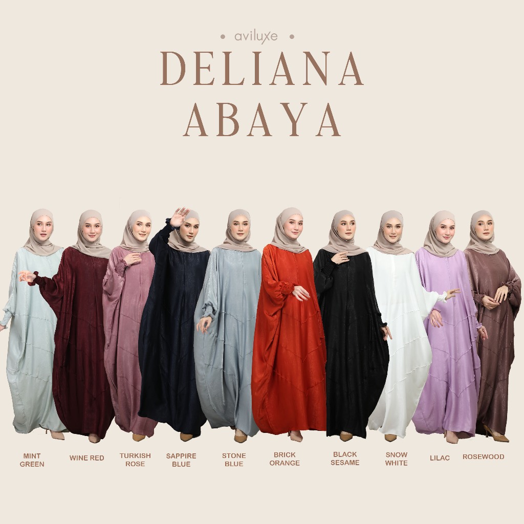 DELIANA ABAYA FREESIZE FIT TILL 3XL | Shopee Malaysia
