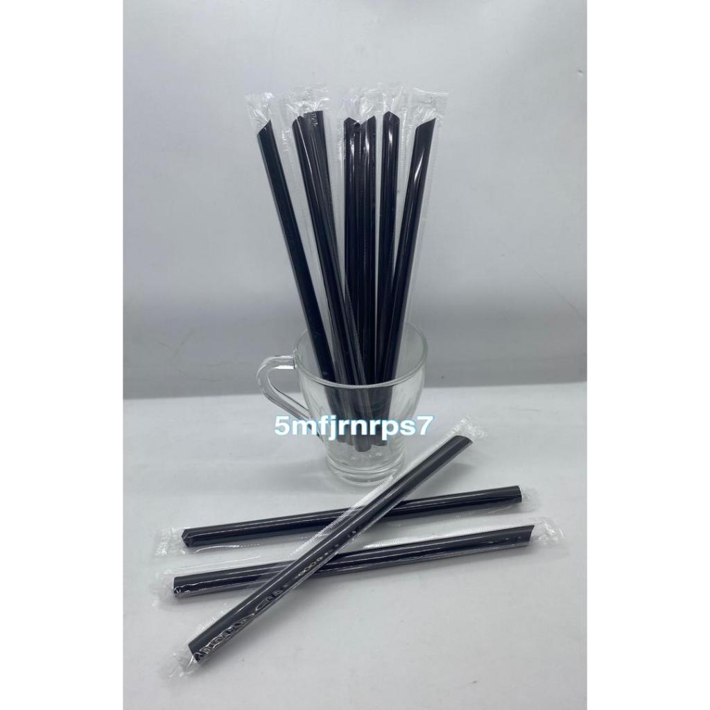 8” Giant Straw Sharp End Individual Packing (200pcs/500pcs) / Boba ...