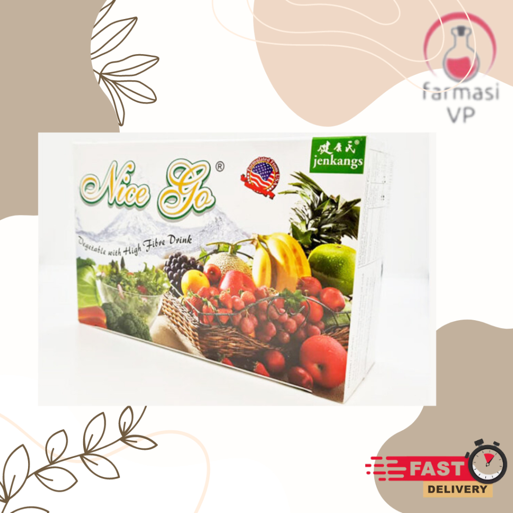 Nice Go Vege with High Fibre Drink (Jenkangs) 25 packs X 15gm | Shopee ...