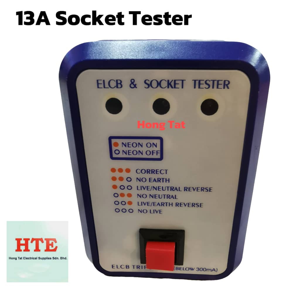 ELCB Trip & Socket Tester Test For Power Supply Safety SM-ES1630 13 AMP ...