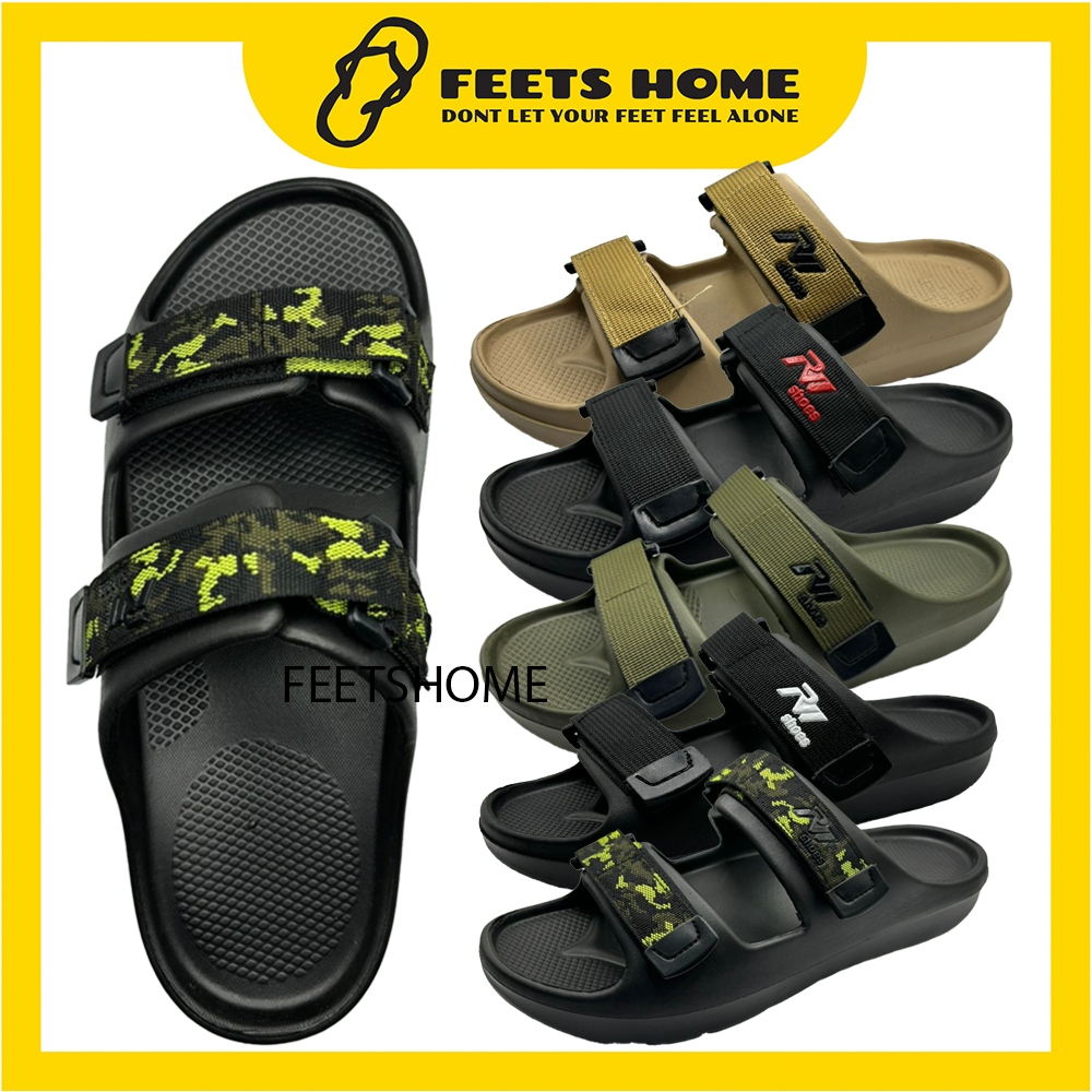 F.H X TRENDY DOUBLE TAPE SLIDES SANDALS SIZE 30-48/WATERPROOF/XL EVA ...