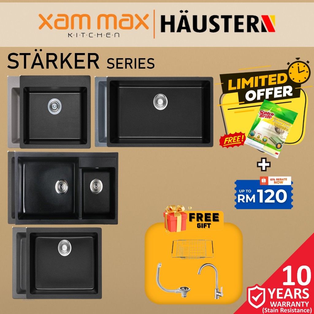 HAUSTERN STARKER SERIES SUS 304 Stainlees Steel Undermount Kitchen Sink ...