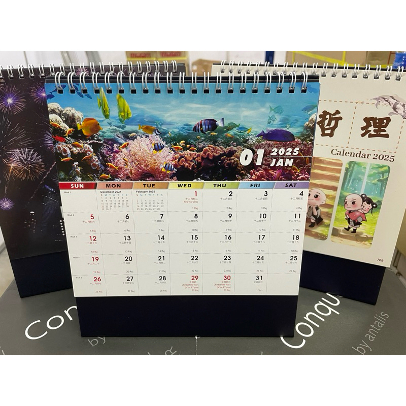[READY STOCK] NEW YEAR 2025 Table Desktop Calendar Flip Calendar With ...