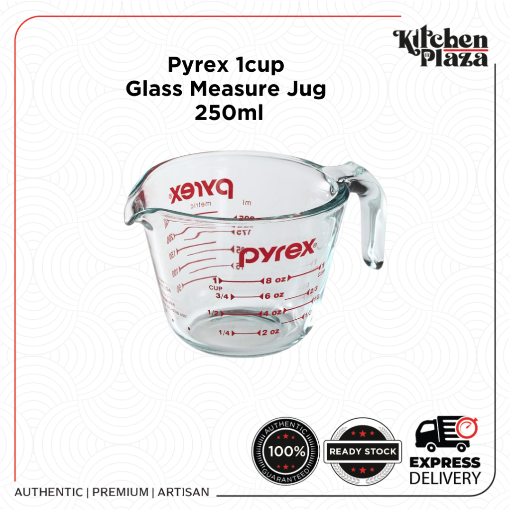 Pyrex Originals Glass Measuring Jug 1 Cup (1) 250ml / Glass Measuring ...