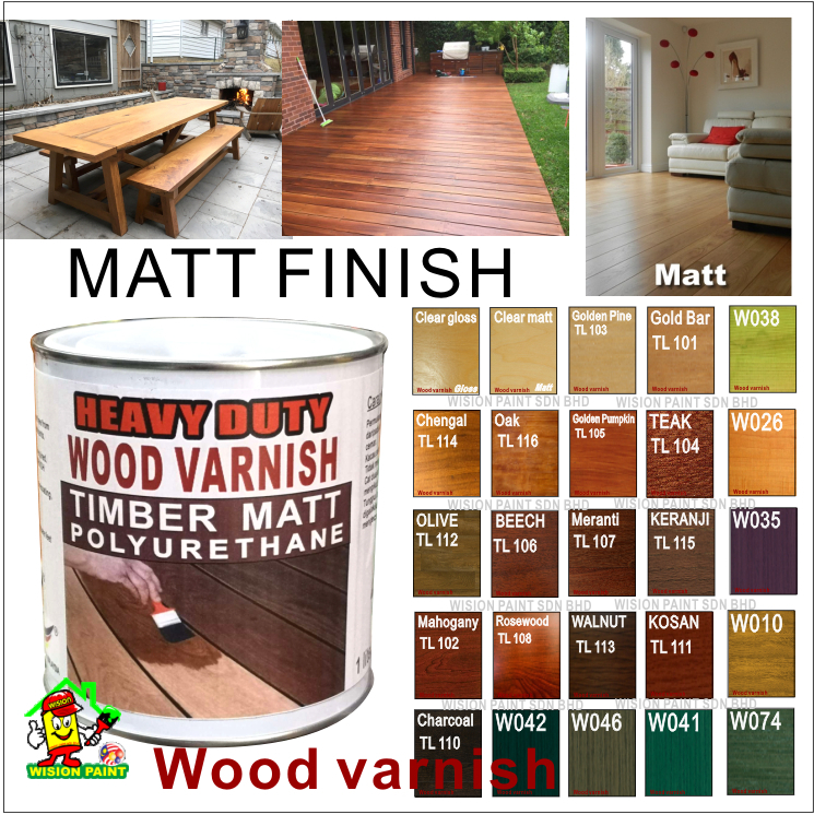 varnish MATT ( 1L ) HEAVY DUTY WOOD VARNISH TIMBER POLYURETHANE Wood ...