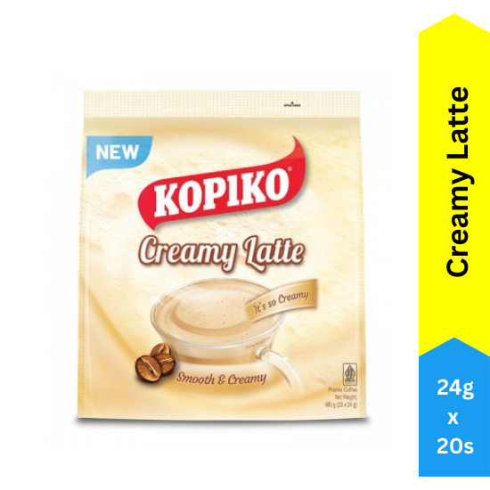KOPIKO Creamy Latte Smooth & Creamy Premix Coffee 480g (24g x 20s) | Shopee Malaysia
