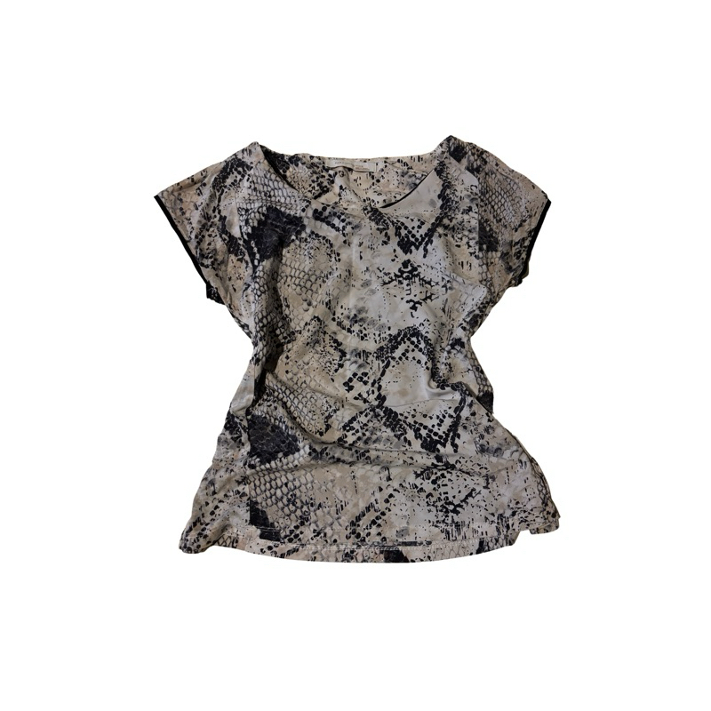 Snake Skin Patterned Top (Zara) | Shopee Malaysia