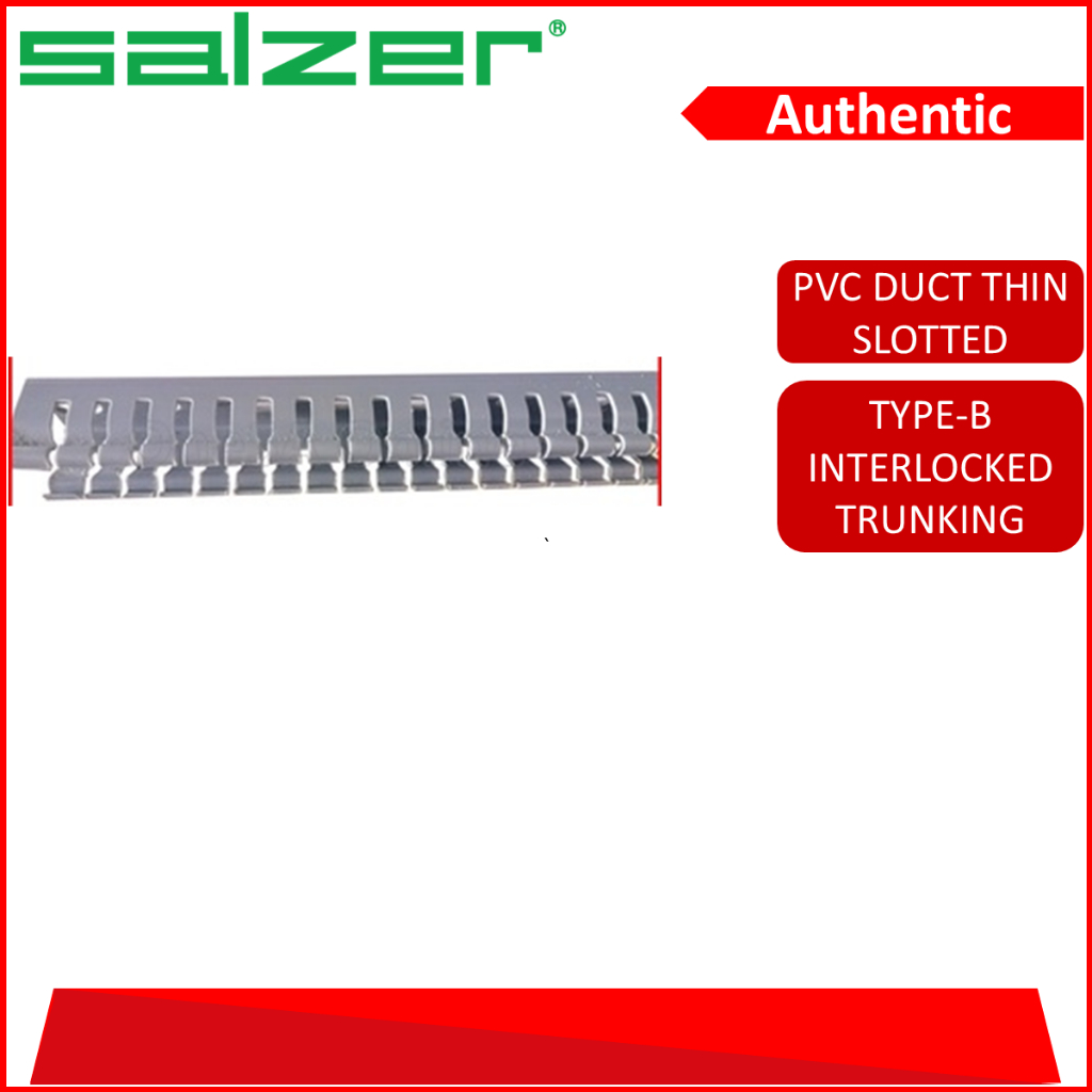 SALZER PVC DUCT,TYPE-B INTERLOCKED THIN SLOT 2METER (1METER x 2UNITS ...