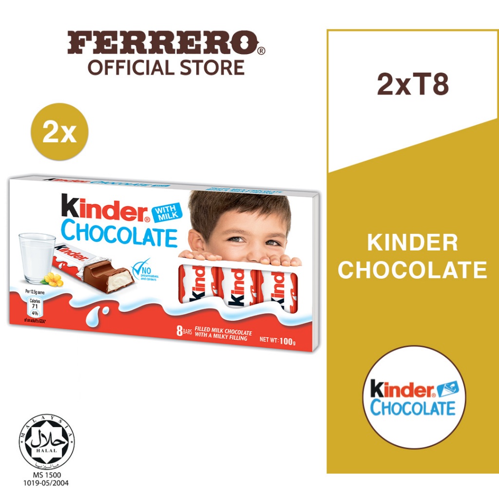 Bundle of 2- Kinder Chocolate (8 Packs x 101g x 2) | Shopee Malaysia