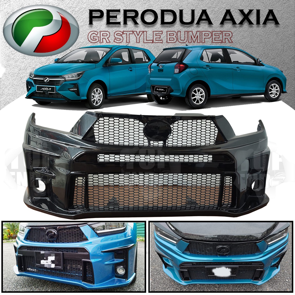 PERODUA AXIA 2023 GR STYLE FRONT BUMPER&FRONT SKIRT WITH PAINT MATERIAL ...