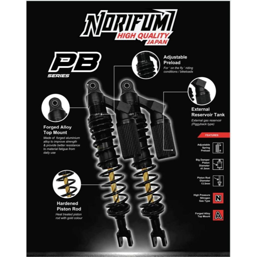 MOTORCYCLE NORIFUMI ABSORBER YAMAHA /HONDA VARIO125-PB VARIO160 ADV150 ...