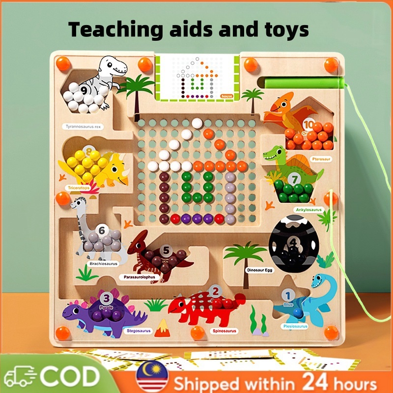Magnetic Colour and Number Matching Maze/Montessori Sorting Game ...