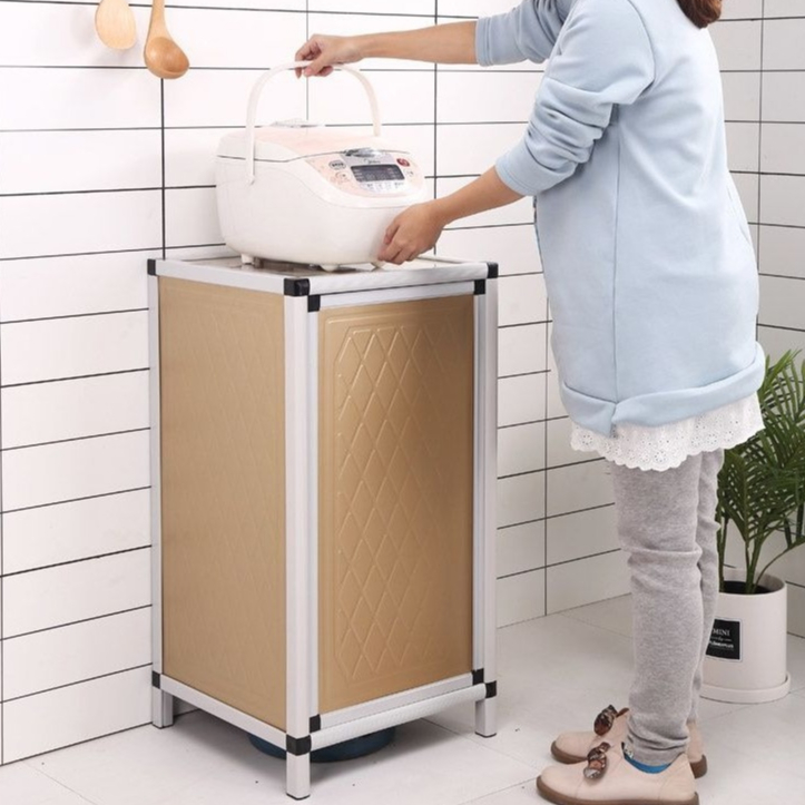 Aluminum alloy gas cylinder cabinet single stove stove cabinet kitchen ...